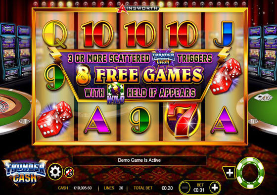 Thunder Cash Slot Machine for free by Ainsworth Here
